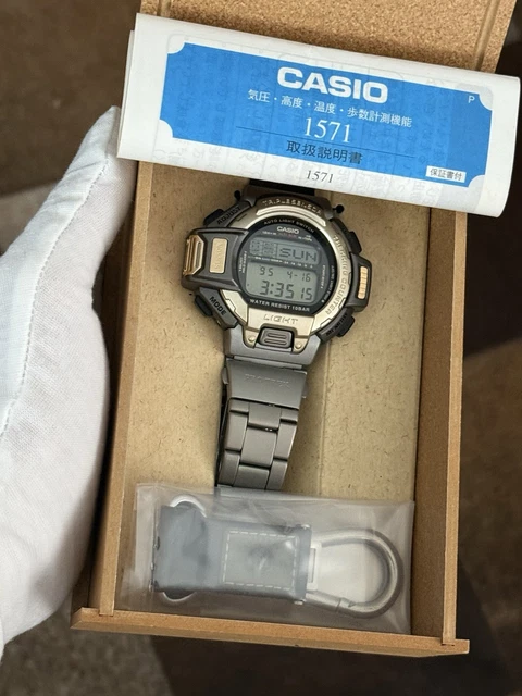 RARE VINTAGE CASIO Pro Trek Raid Gauloises PRT-600 Triple Sensor ...