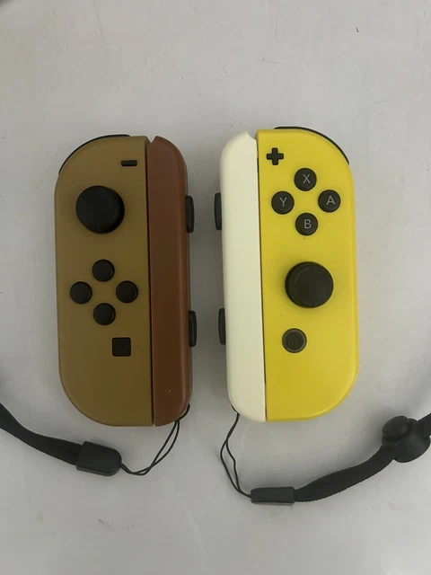 NINTENDO SWITCH POKEMON Pikachu Eevee Official Yellow And Brown Joycons ...