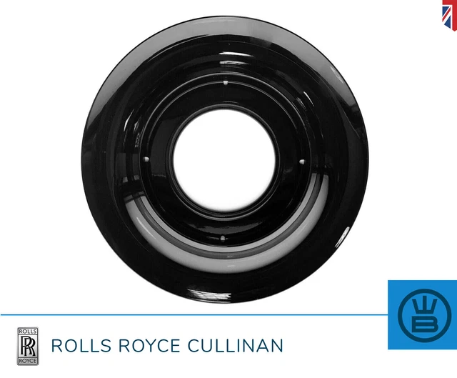 ROLLS ROYCE CULLINAN alloy wheel center cap black plastic bowl ring ...
