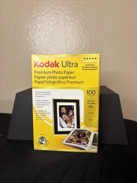 KODAK 4X6 INCHES Ultra Premium Photo Paper High Gloss 100 Sheets Opened ...