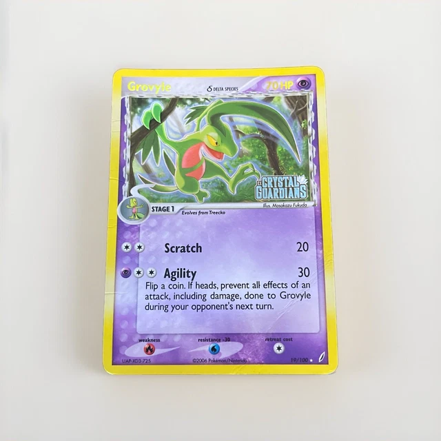 POKÉMON TCG GROVYLE 19/100 (Delta Species) EX Crystal Guardians Reverse ...