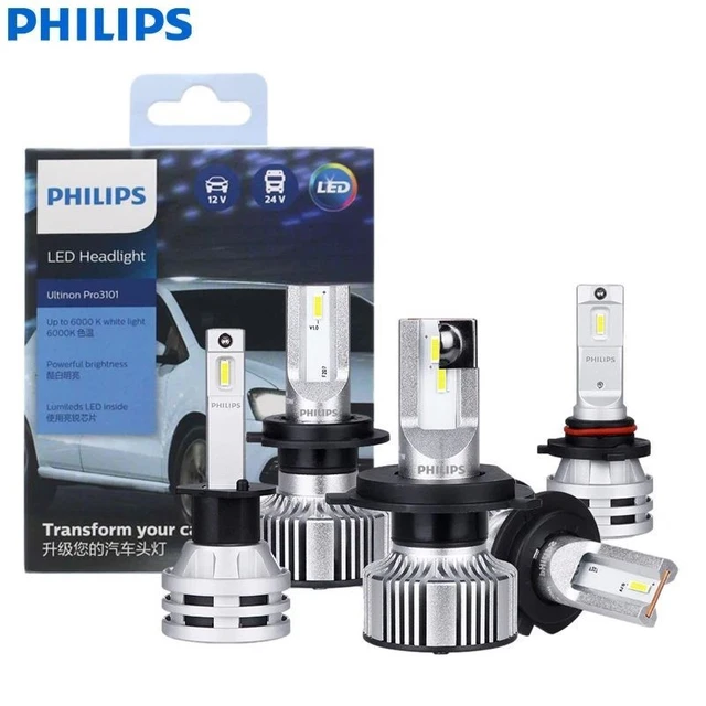PHILIPS ULTINON PRO3101 LED Headlight Bulbs 6000K H1 H3 H4 H7 H11 HB3 ...