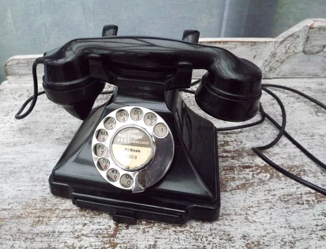 VINTAGE GPO 1/232L Bakelite Telephone Pyramid Rotary Dial £45.00 ...