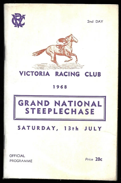 VICTORIA RACING CLUB Horse Grand National Steeplechase Programme ...