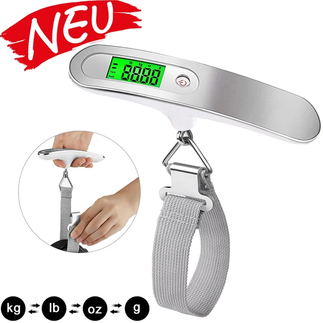 DIGITALE KOFFERWAAGE GEPÄCKWAAGE Hängewaage Reisewaage Handwaage 10g-50kg lb oz EUR 9,97 ...