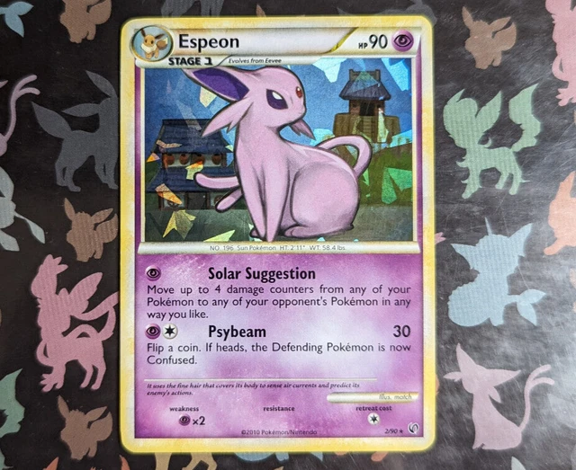 ESPEON 2/90 CRACKED Ice Holo Heartgold SoulSilver Undaunted Pokemon Card Exc £17.99 - PicClick UK