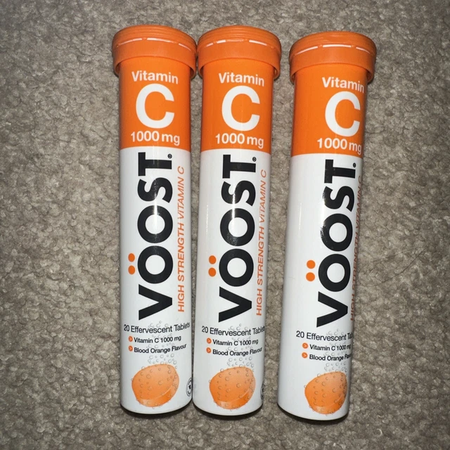 VOOST VITAMIN C Blood Orange Flavour 60 Effervescent Tablets 1000mg £14.49 - PicClick UK