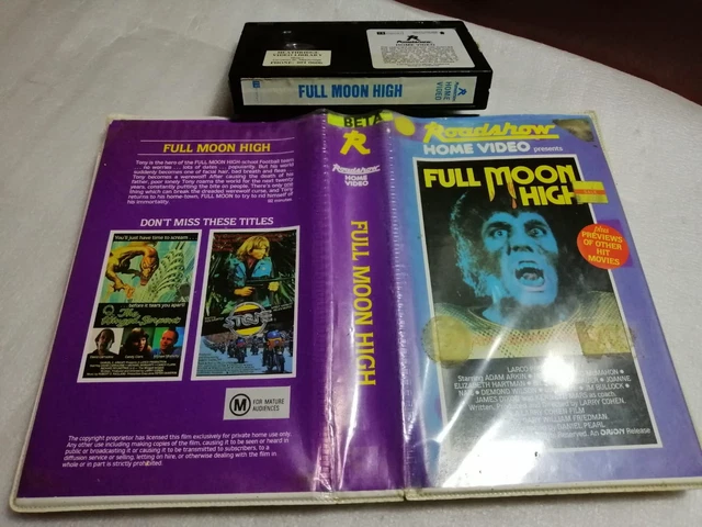 FULL MOON HIGH - RARE 1981 Roadshow Video Beta 1st Release - DARK ...