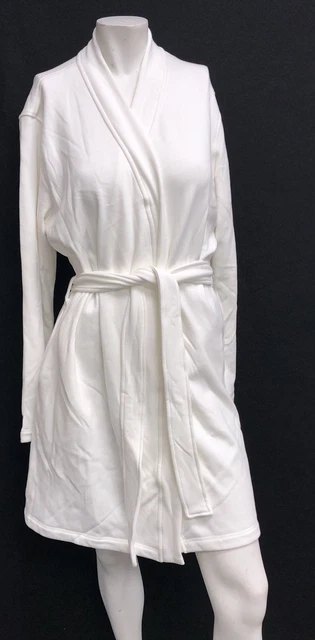 UGG AUSTRALIA CLARENCE Plush Robe Belted Spa 1017091 Cream Women s Bathrobe 59.49 PicClick