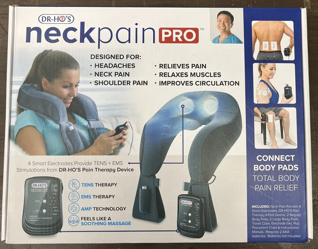 NEW DR-HO'S NTP Neck Pain Pro Therapy TENS + EMS Machine + 4 Electrode ...
