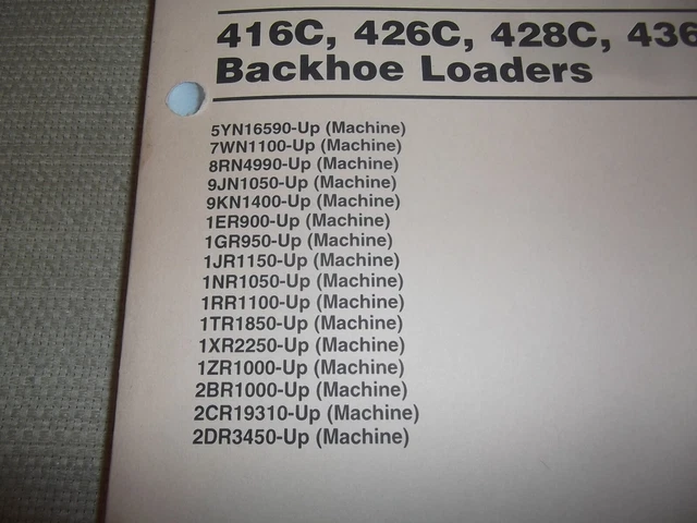 CAT CATERPILLAR 416C 426C 428C 436C 438C Backlader Betriebs ...