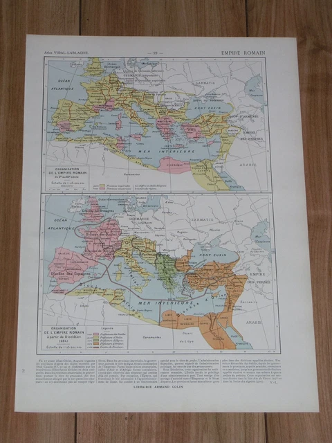 1925 VINTAGE HISTORICAL Map Of Roman Empire / Ancient Rome Inset Map £ ...