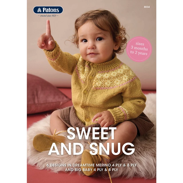 PATONS SWEET AND Snug Pattern Book Baby Knitting Patterns, Dreamtime or ...