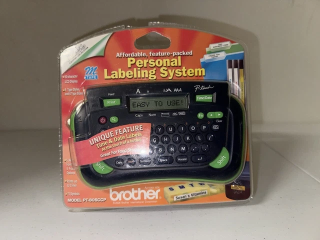 BROTHER PT-80 P-TOUCH Personal Labeler Electronic Labeling System New ...