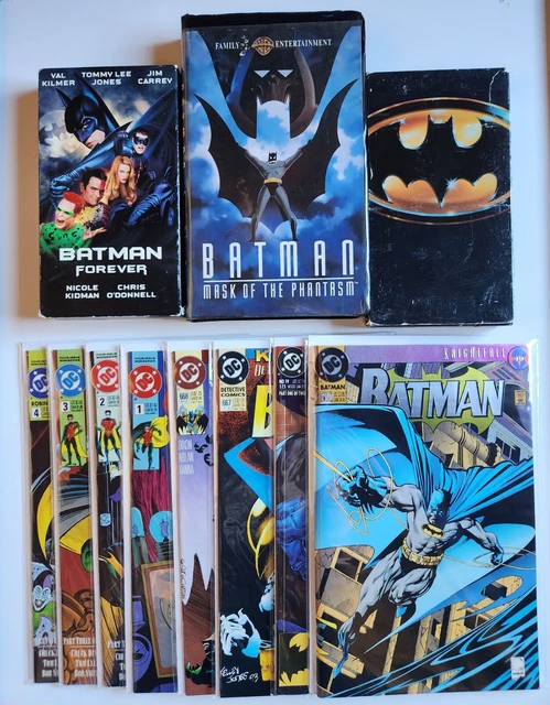 BATMAN COLLECTIBLE LOT Dc Comic Books Vintage Vhs Batman The Animated ...