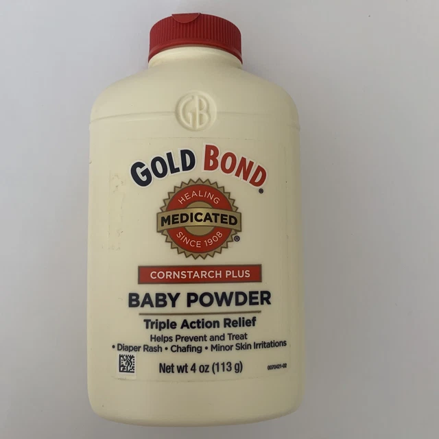 GOLD BOND MEDICATED Baby Powder Cornstarch Plus Triple Action Relief 4 ...