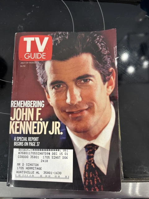 TV GUIDE MAGAZINE July 31-August 6, 1999 John F. Kennedy Jr. £5.51 ...