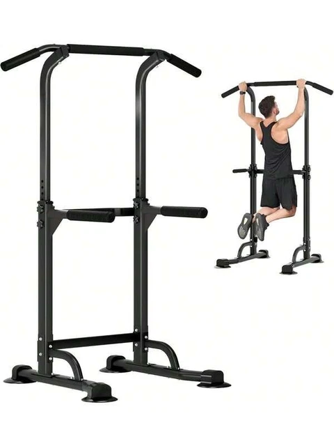 POWER TOWER DIP Station Adjustable Heavy Duty Pull Up Bar for Home Gym ...