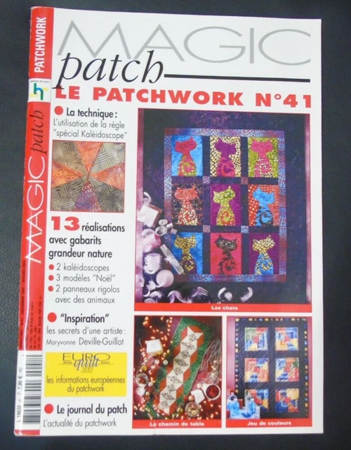 MAGIC PATCH N° 41 Le patchwork Règle kaléidoscope Modèle Noël Gabarits Animaux EUR 4,50 ...