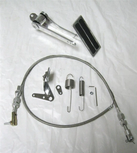 STREET HOT ROD Universal Aluminum Gas Pedal 24" SS Throttle Cable ...