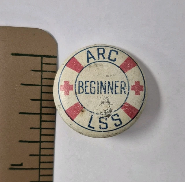 1930S ARC LSS American Red Cross Life Saving BUTTON Boy Scout Beginner ...