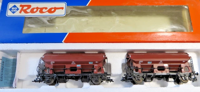 ROCO 44091 H0 Schüttgutwagen-Set 350 217 / 346 der DB makellos in OVP EUR 59,90 - PicClick DE