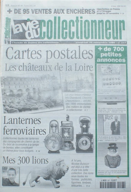 007315 - LA vie du collectionneur - Numéro 247 du 20 Novembre 1998 ...