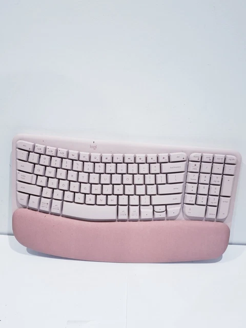 LOGITECH YR0096 WAVE Keys Ergonomic Wireless Keyboard With USB Receiver ...