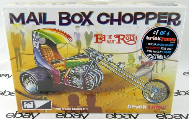 1:25 SCALE ED Roth Mail Box Chopper Trick Trike Plastic Model Kit - MPC ...