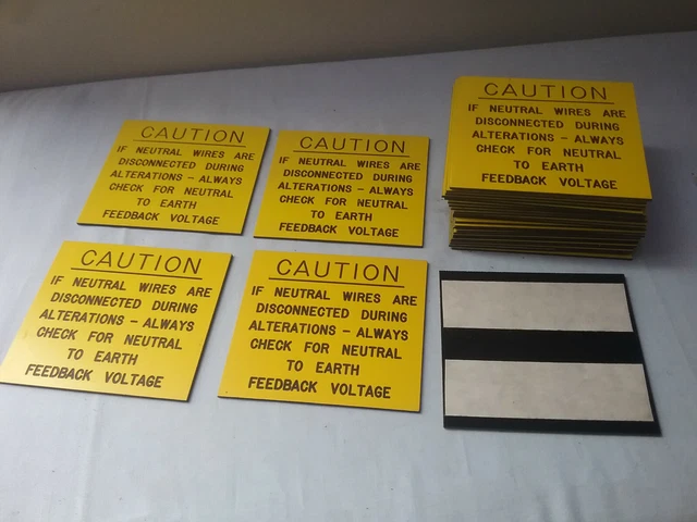 (28 PIECES) ELECTRICAL Box Safety Sign Stickers "Caution Disconnect ...