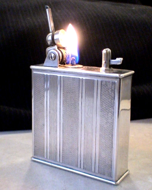 BRIQUET ANCIEN TABLE * LANCEL " AAL" * Desk Fuel Lighter Feuerzeug ...