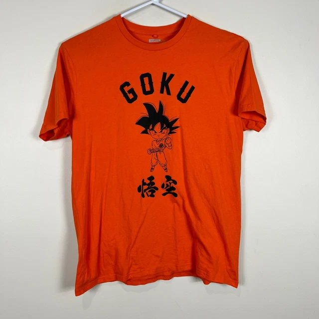 DRAGON BALL Z DBZ Goku Anime Orange Slim Graphic Casual Crew Tee T ...