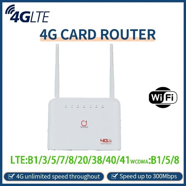 ROUTEUR WIFI B725 4G CPE 300Mbps avec 4 Ports LAN + 2 Antennes Externes Fen9929 EUR 63,59 ...