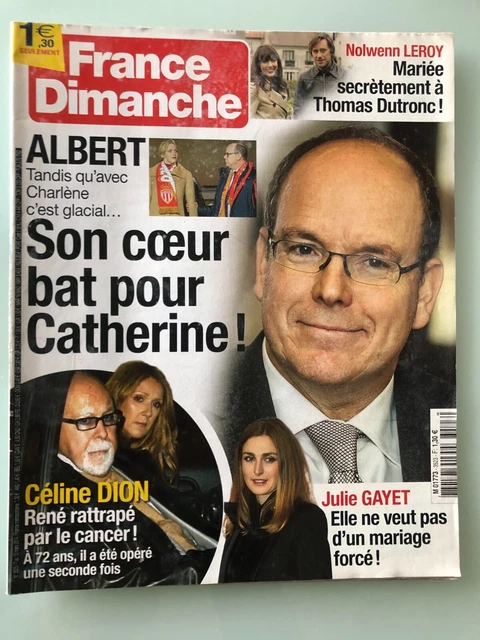 FRANCE DIMANCHE N° 3523 - Albert / Céline Dion / Marcel Amont / Quentin ...