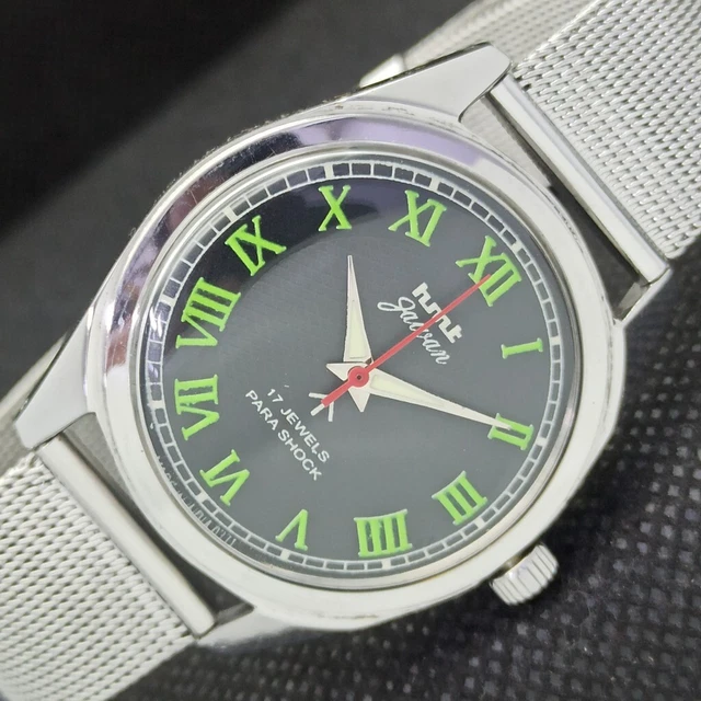 VINTAGE HMT JAWAN WINDING INDIAN MENS BLACK WATCH 515-a269195-2 £18.99 ...