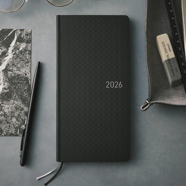 HOBONICHI TECHO 2026 Weeks Paper Series/Black Gingham, January Start ...