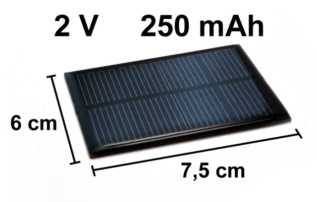 SOLAR CELL 2V 250mAh NEW Solar Cell Solar Module Solar Panel 7.5cm x ...