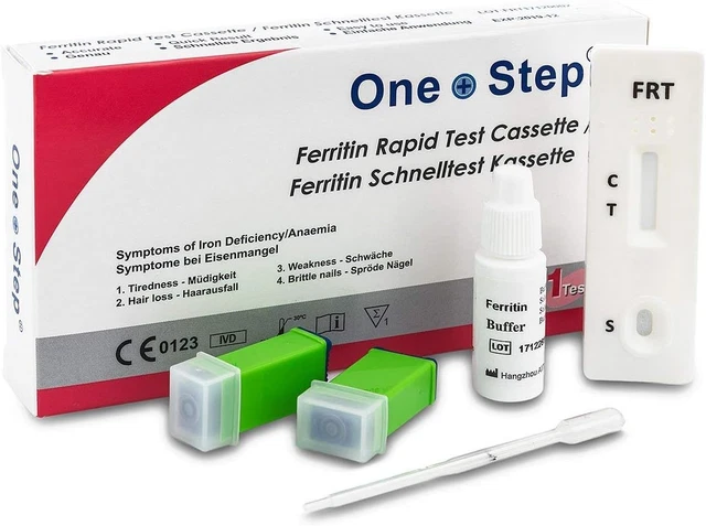 ANAEMIA TEST KIT Iron Deficiency Ferritin Testing Blood Anemia Test (1 ...