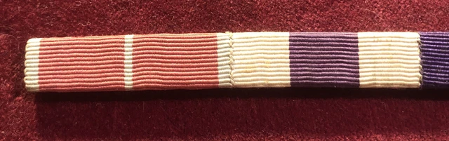 WW2 BRITISH MEDAL Ribbons MBE (Military), MC, GSM (18), India GSM (36 ...