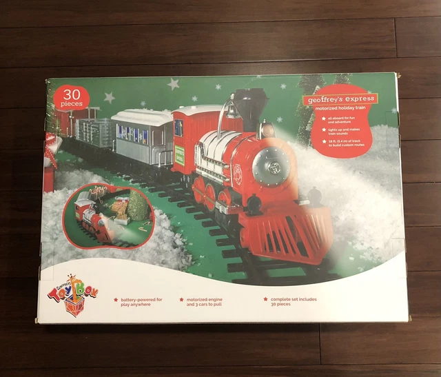 GEOFFREY TOY BOX Express Motorized Holiday Train Set Christmas Toys R ...