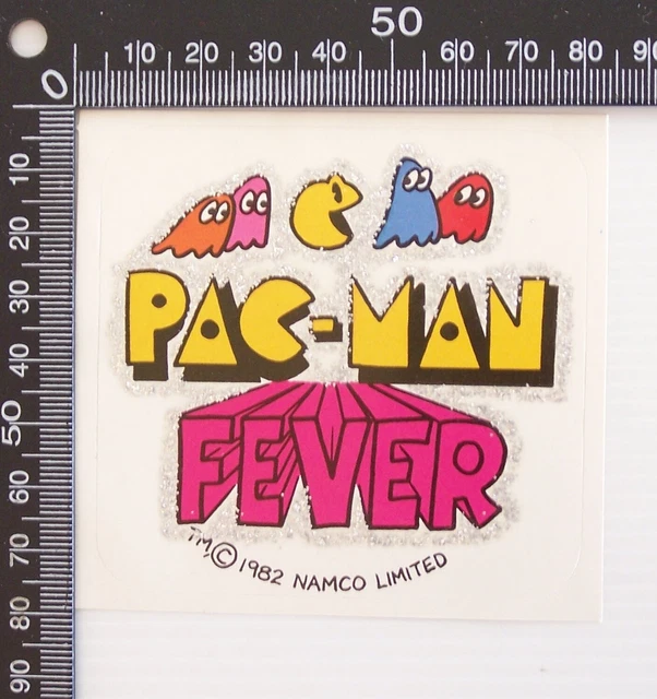 VINTAGE 1982 NAMCO LTD PACMAN PAC-MAN VINYL w GLITTER ADVERTISING PROMO ...
