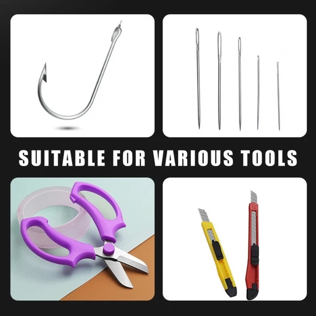 DOUBLE SIDE FISHHOOK Grinding Stone Fishhook Sharpening Whetstone File ...