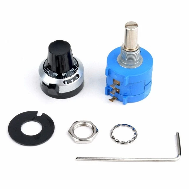 10K OHM PRÄZISIONS Wendel Potentiometer Präzisionspotentiometer 10 Gang ...