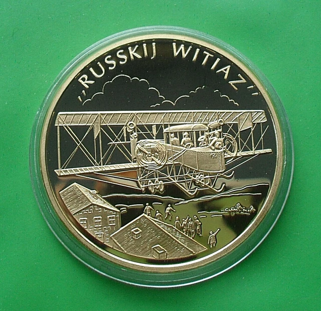 HISTORY OF AVIATION "Russkij Witiaz" Milestones In Flight Proof Coin ...