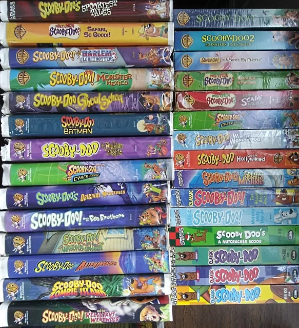 HUGE 28 SCOOBY Doo VHS Tape Lot Movie 2 Monsters Unleashed Merry Scary ...