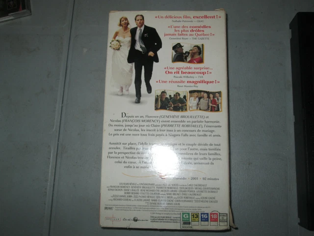 NUIT DE NOCES (VHS)(French) Tested Morency, Brouillette $4.39 - PicClick CA