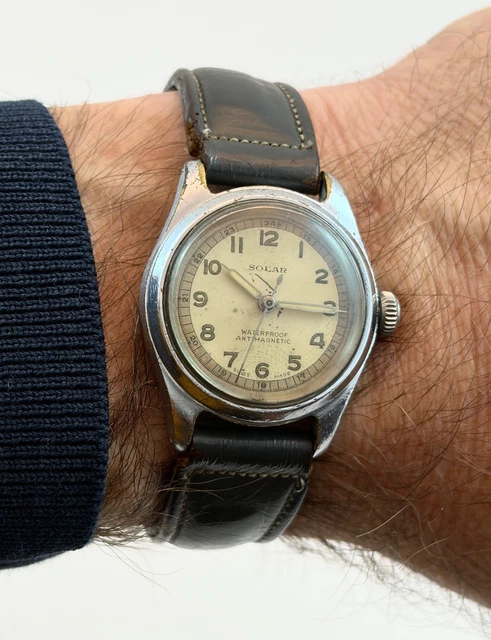 VINTAGE SOLAR BY Rolex, WW2 Military Men’s Watch £448.56 - PicClick UK