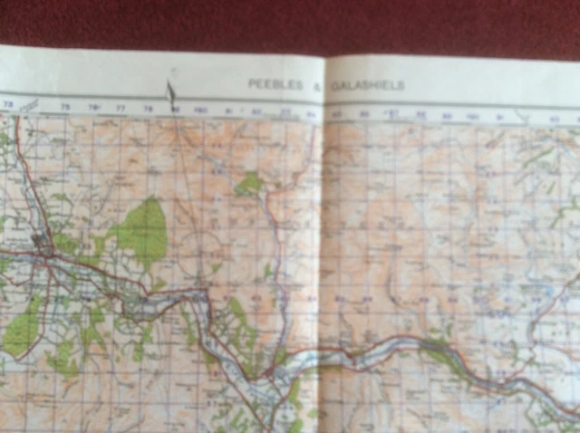 WW2 1940 BATTLE of Britain Map Peebles & Galashiels Scotland Sheet 80 ...