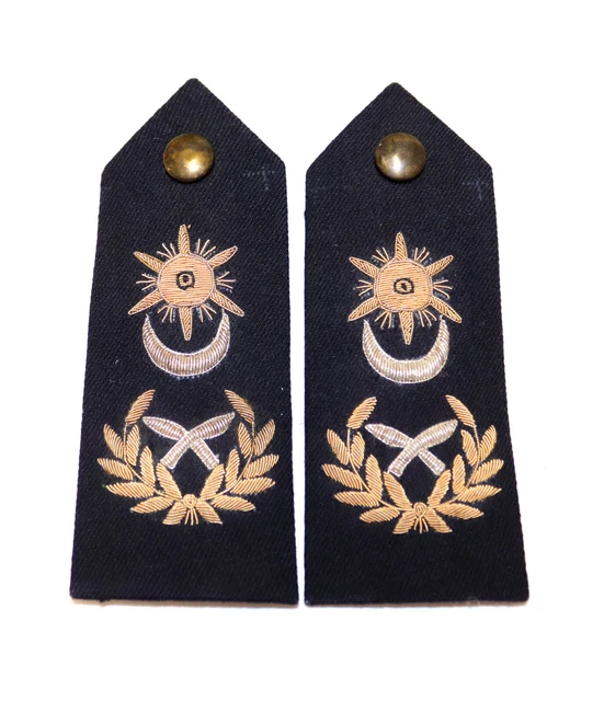 NEPAL, THE NEPALI Army Lt-General's Epaulette Rank insignia hard board ...