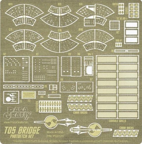 STAR TREK - Tos Enterprise Brücke Fotoätzung Set - PGX178 EUR 37,96 ...